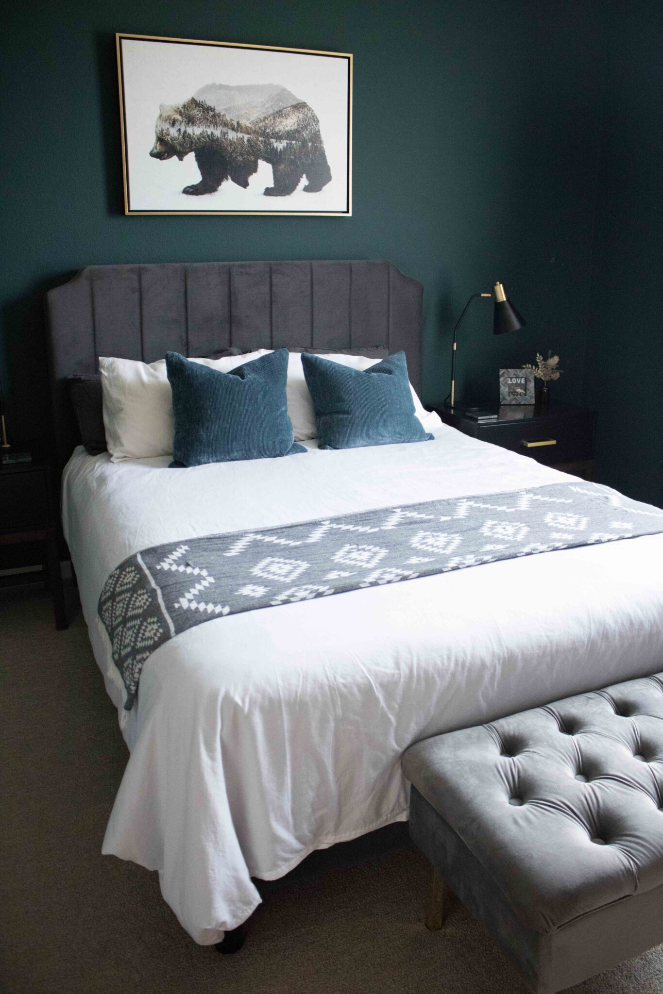 Our Dark & Moody Primary Bedroom Makeover - Shenska